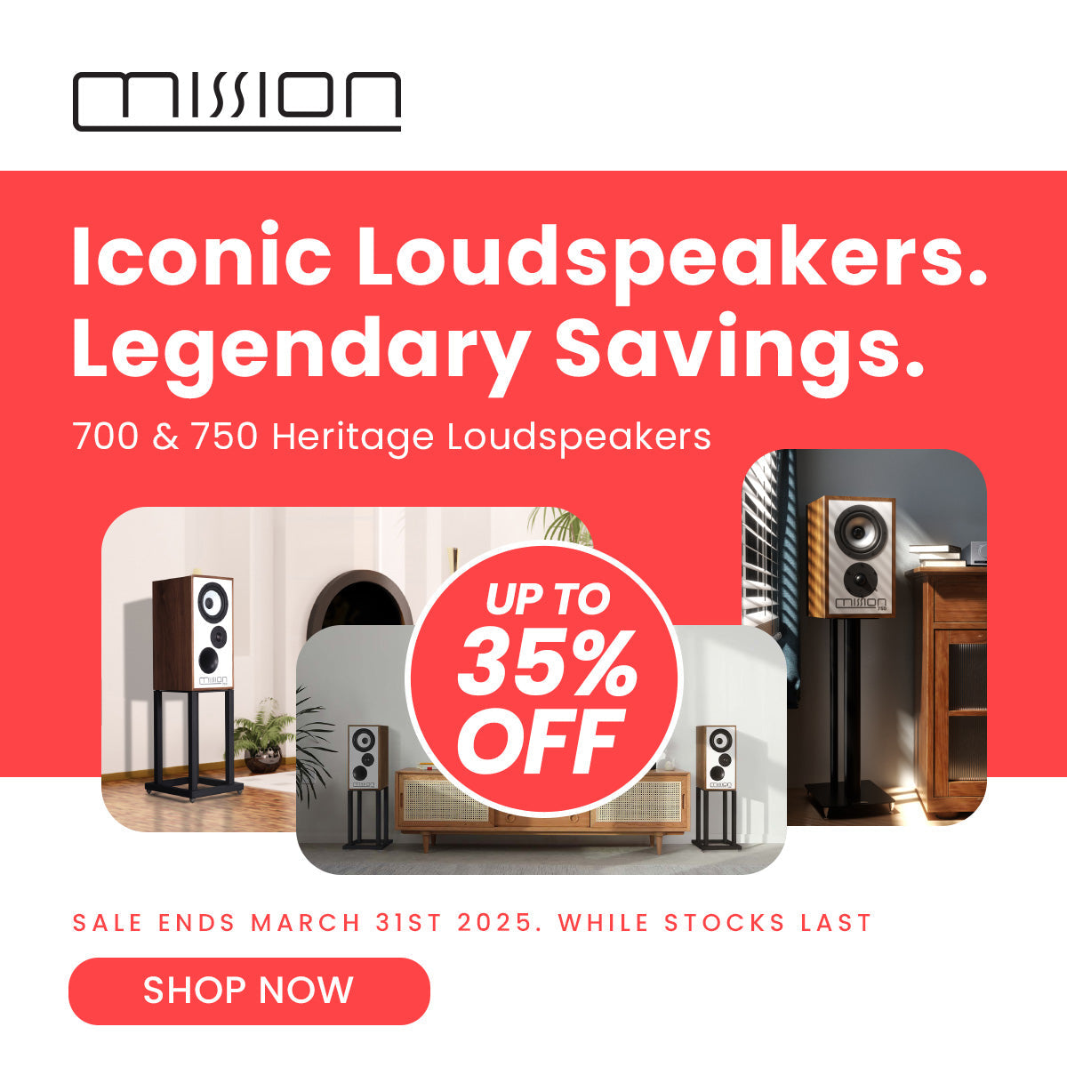 35% Off Mission Speakers