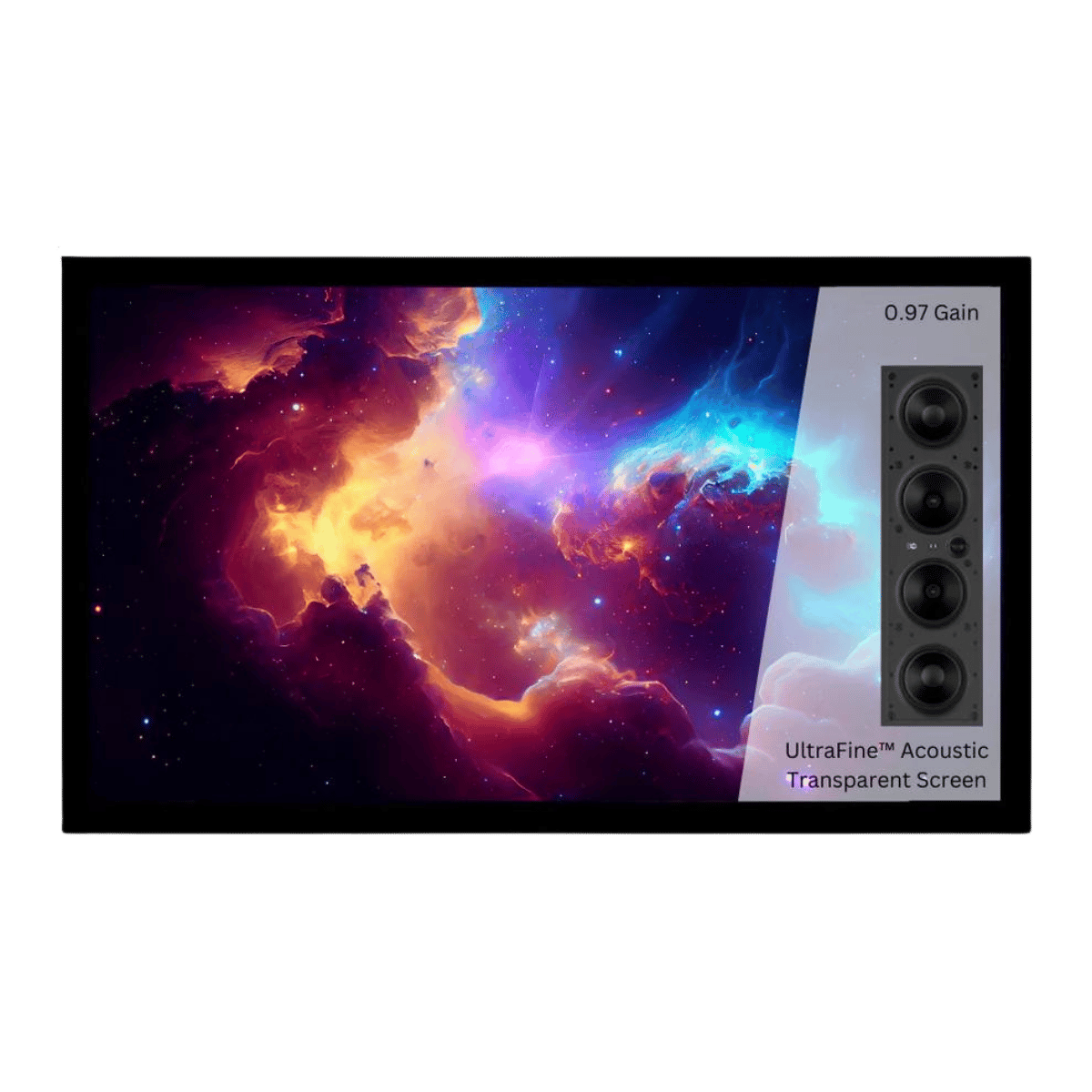 Helsyn 16:9 Nebula Acoustic Fixed Frame Projection Screen